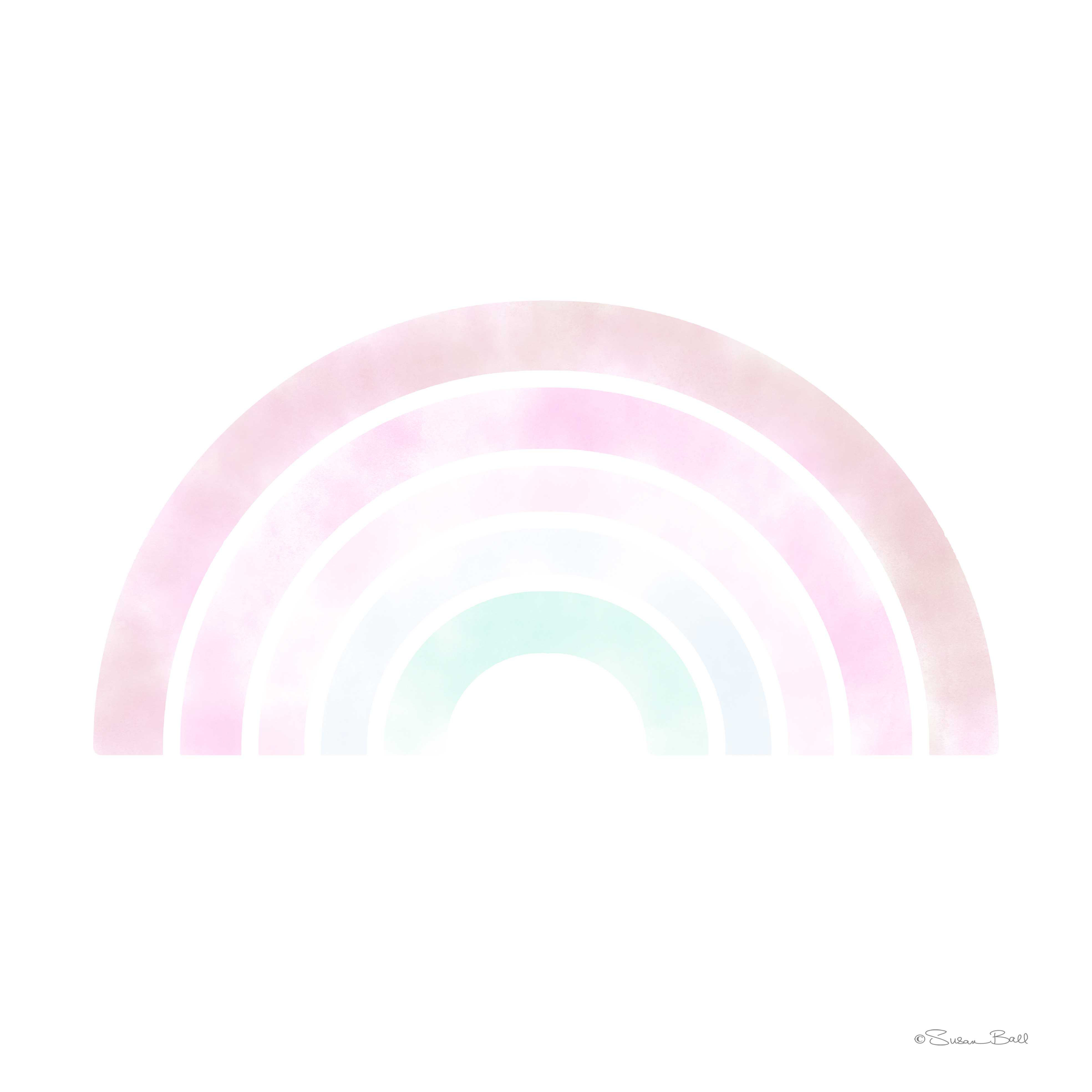 Isabelle & Max™ Afner Watercolor Rainbow - Wrapped Canvas Print | Wayfair